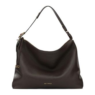 Etro Gro&szlig;e Schultertasche aus Leder - - Bags - Damen - Braun - ONE SIZE