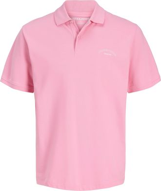 Jack & Jones Poloshirt JACK & JONES JJCOLLEGE LOGO POLO SS, Herren, Gr. XS, prism pink, Jersey, Obermaterial: 100% Baumwolle, unifarben, regular fit, Shirts