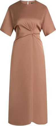 Joop Femme, Robes, Brun, Taille: 40 FR Robe en satin avec d&eacute;tail drap&eacute;