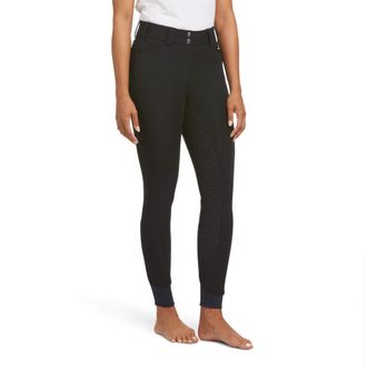 Ariat Womens Tri Factor Frost Insulated Full Seat Riding Breech in Black, Size 44, by Ariat