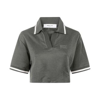 Golden Goose Gr&uuml;nes Polokragen Getipptes T-Shirt - - Tops - Damen - Gr&uuml;n - S