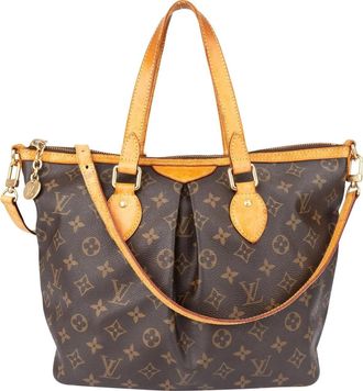 Louis Vuitton Crossbody Bags - Louis Vuitton Canvas Monogram Palermo PM Handbag - Gr. unisize - in Braun - f&uuml;r Damen
