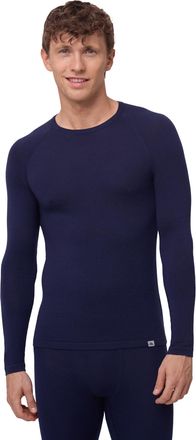 Danish Endurance Merino Langarm Shirt Herren, Thermounterwäsche Herren, Funktionsshirt, Dunkles Marineblau, XXL