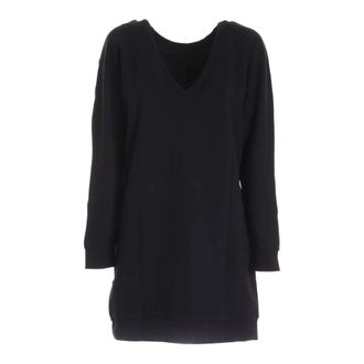 Karl Lagerfeld Back V-Neck Logo Sweat Dress - - Dresses - Damen - Schwarzk - M
