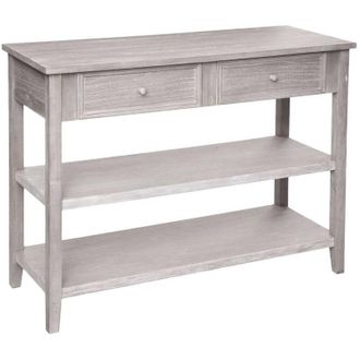 Atmosphera Atmosphera - Konsole Charme - gebleichtes Holz - 2 Schubladen cr&eacute;ateur dint&eacute;rieur