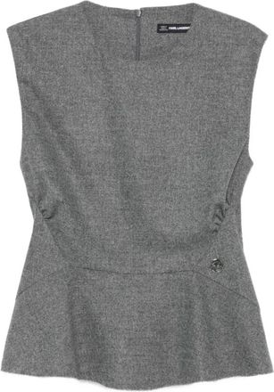 Karl Lagerfeld Femme, Tops, Gris, Taille: 40 FR Top SM Antracita Paño