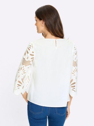 Heine Klassische Bluse Spitzen-Bluse 3/4-Arm