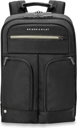 Briggs & Riley Hta Sac à Dos, Noir, Slim Expandable Backpack Mixte Adulte