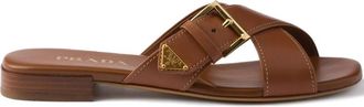 Prada Criss-cross Buckle-fastening Sandals