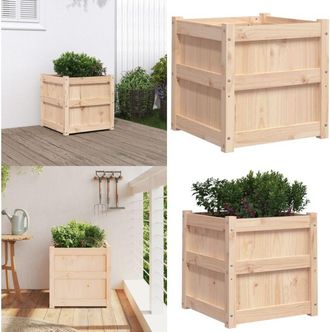vidaXL Vidaxl - Jardini&egrave;re 50x50x50 cm bois de pin massif - Jardinier - Pot De Fleurs - Ext&eacute;rieur - Balcon - Patio - Home & Living