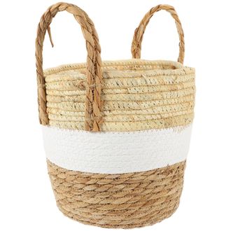 NUOBESTY Gro&szlig;er Handgeflochtener Pflanzenkorb aus Seegras Vielseitiger Pflanzk&ouml;rbchen f&uuml;r Blumen und Gr&uuml;npflanzen Passend f&uuml;r Wohn und Partyr&auml;ume