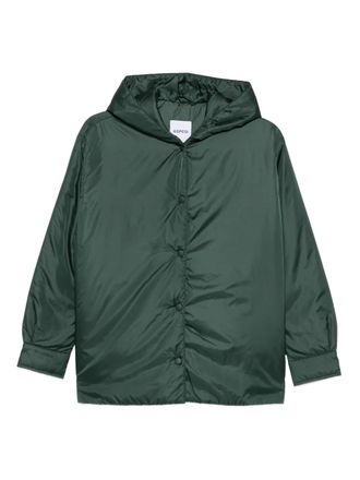 Aspesi veste boutonn&eacute;e Beth &agrave; capuche - Vert