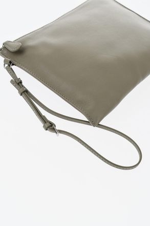 The Row Leather Envelope Bag SAGE with Wrist Strap The Row