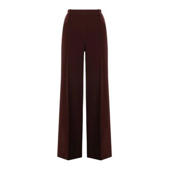 Ermanno Scervino Pantalon Palazzo Bourgogne Sur Mesure Fabriqu&eacute; en Italie - Femme - Pantalons - Brun - Taille: 36 FR