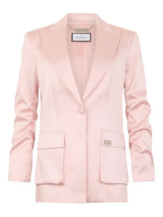 Philipp Plein satin flap-pockets blazer - Rosa