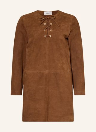 BA&SH Ba&Sh Lederkleid Seda braun