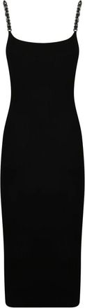 Michael Kors Femme, Robes, Noir, Taille: 38 FR Chain Strap Midi Dress