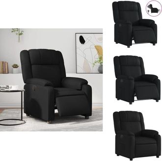 vidaXL Relaxsessel Elektrisch Schwarz Kunstleder - Fernsehsessel - Relaxsessel - Elektrischer Sessel - Bequeme Lounge - Ledersessel