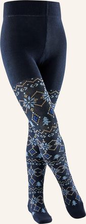 Falke Strumpfhose Nordic Fair Isle blau