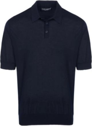 Dolce & Gabbana Blau Herren Polo Shirt Klassischer Stil - - Tops - Herren - Blau - 2XL