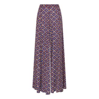 Maliparmi Weitgeschnittene Viscosehose mit Muster - - Trousers - Damen - Mehrfarbig - M
