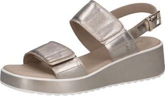Caprice Femme Damen 9-28307-44 Sandale Plate, Taupe Metallic, 41 EU