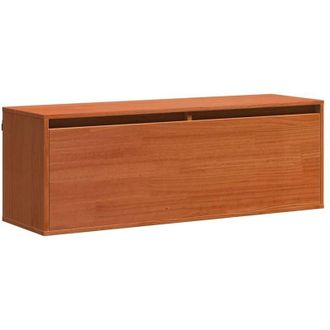 vidaXL Vidaxl - Meuble mural Marron cire 100 x 30 x 35 cm Bois massif en pin