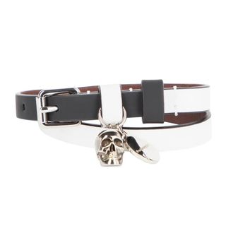 Alexander McQueen Alexander McQueen Armband - Skull Leather Bracelet - Gr. ONE SIZE - in Schwarz - f&uuml;r Damen