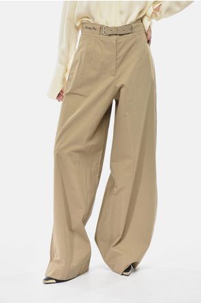 Dior Hose aus leichtem Baumwollstoff mit weitem Bein und G&uuml;rtel Dior