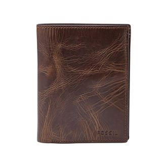 Fossil Geldb&ouml;rse f&uuml;r Herren Derrick, 100% Leder Bifold Dunkelbraun 10 cm L x 2.5 cm B x 13 cm H ML3686201