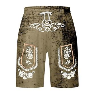 Generic Short court pour homme avec imprim&eacute; Oktoberfest de style old school, vert, 3XL