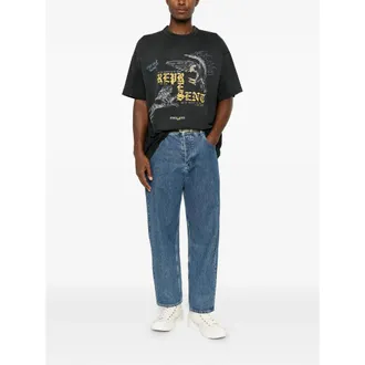 Represent Graphic Print Oversized T-Shirt - Black