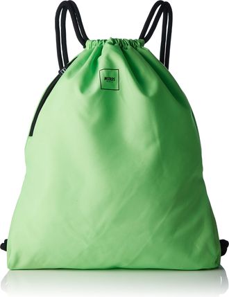MSTRDS Unisex Basic Gym Bag Rucksack neon green One einfarbiger Turnbeutel im Hipster Stil