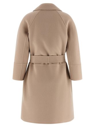 Max Mara Womens Beige Virgin Wool Coat Clothing