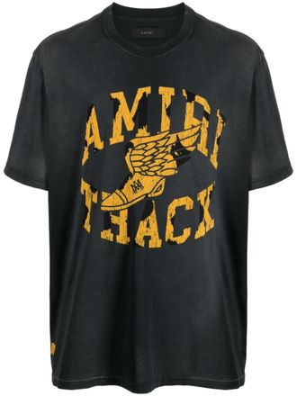 Amiri t-shirt Track &agrave; manches courtes - Gris
