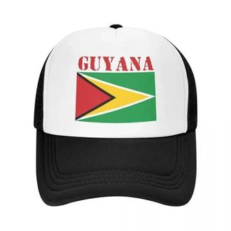Generic Casquette Trucker personnalis&eacute;e Drapeau du Guyana pour Homme et Femme Ajustable Casquette de Baseball Adulte Printemps Papa Cadeaux Les Sports activit