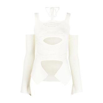 ADĀMO Andrea Adamo Long Sleeve Tops - - Tops - Damen - Wei&szlig; - L