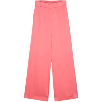 D.exterior Korallenrosa Satin Weite Hose - - Trousers - Damen - Rosa - XS