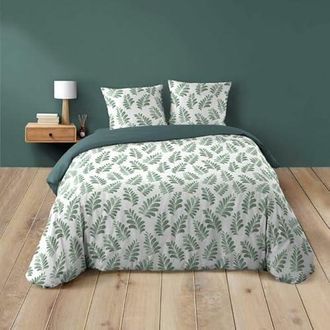 Douceur d'Int&eacute;rieur Bettw&auml;sche-Set, 3-teilig (240 x 220 cm), Aqualis gr&uuml;n, 100% Baumwolle