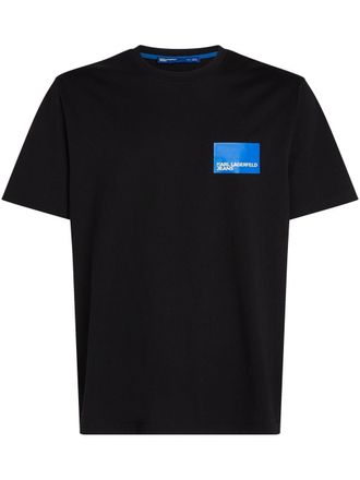 Karl Lagerfeld t-shirt en coton biologique &agrave; logo imprim&eacute; - Noir