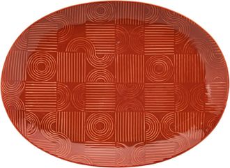 Maxwell & Williams DR0459 Platte oval, 41 x 30 cm - Serie Arc - Terracotta Keramik glatt in attraktiver Geschenkbox