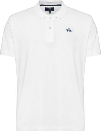 La Martina La Martina Poloshirt BPMP01 PK031 Wei&szlig; Regular Fit