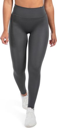 Smilodox Leggings Damen Selina, High Waist Shaped Fit Sporthose mit hohem Bund, Blickdicht Push-Up Yogahose, elastisch Seamless Fitnessleggings für Workout, Gy