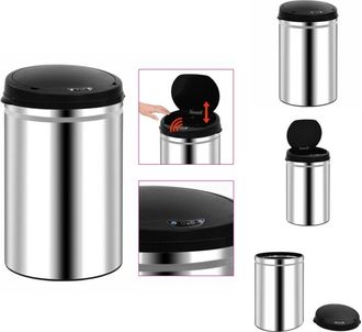 vidaXL Vidaxl - M&uuml;lltonnen & Abfalleimer - Living Automatischer Sensor-M&uuml;lleimer 30 l Edelstahl - Silber