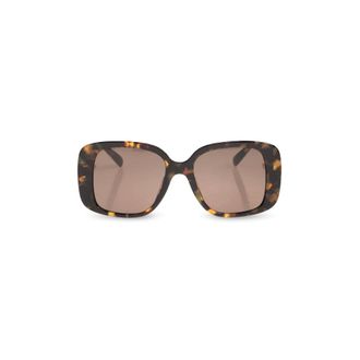Tory Burch Femme, Accessoires, Brun, Taille: 53 MM Lunettes de soleil carr&eacute;es oversize perc&eacute;es