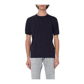 Aspesi Homme, Tops, Bleu, Taille: 2XL Short Sleeve Knit Crew Neck Tee