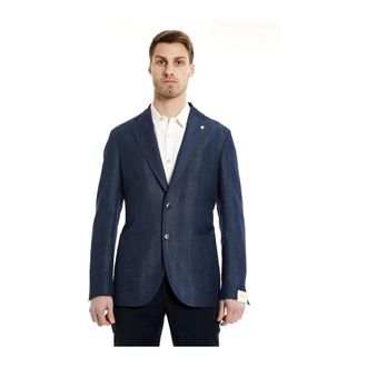 Luigi Bianchi Mantova Stilvolle Jacke f&uuml;r M&auml;nner - - Jackets - Herren - Blau - 2XL