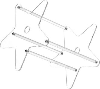 BESPORTBLE SEWOART Transparentes Acryl Vinyl schallplatten Display Regal mit Gro&szlig;em Fassungsverm&ouml;gen Kreativer Stern Design Desktop CD Aufbewahrungsst&auml;nder f&uuml;r B