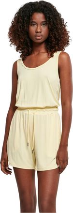 Urban Classics Damen Ladies Short Sleevless Modal Jumpsuit T-Shirt, Softyellow, S
