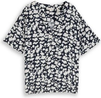 Tom Tailor Kurzarmbluse Blusen & Shirts Bluse mit Muster